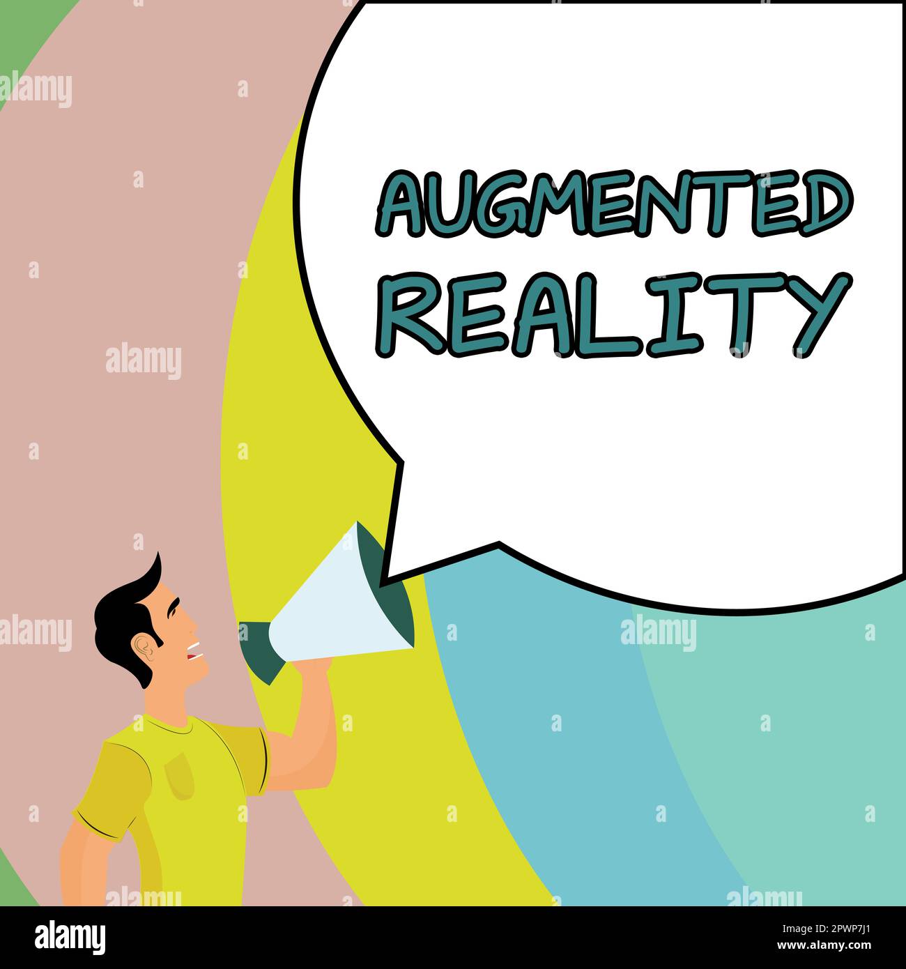 Text sign showing Augmented Reality, Word Written on technology that ...