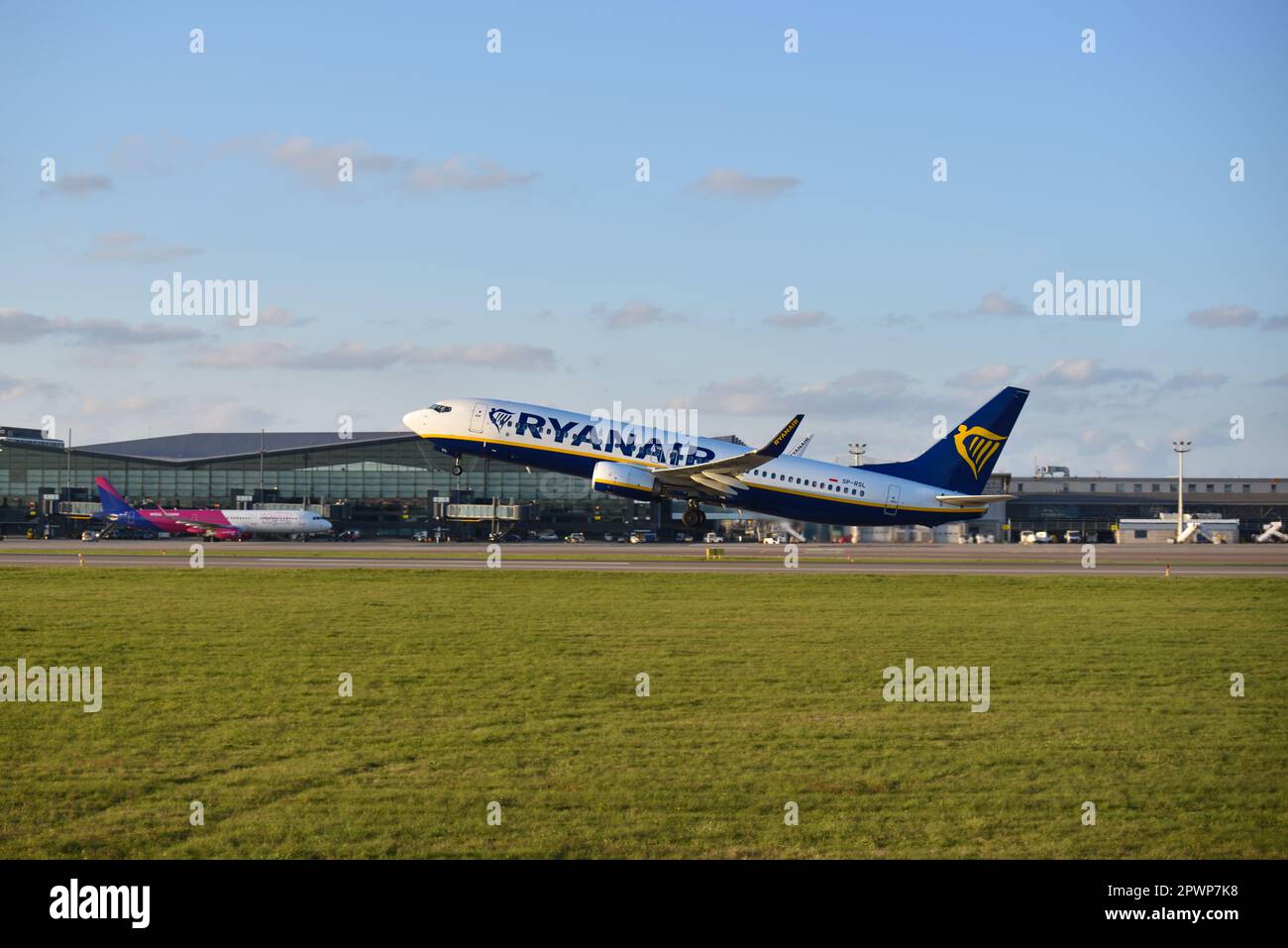 Gdansk, Poland - April 30, 2023: Passenger airplane of Ryanair airlines ...