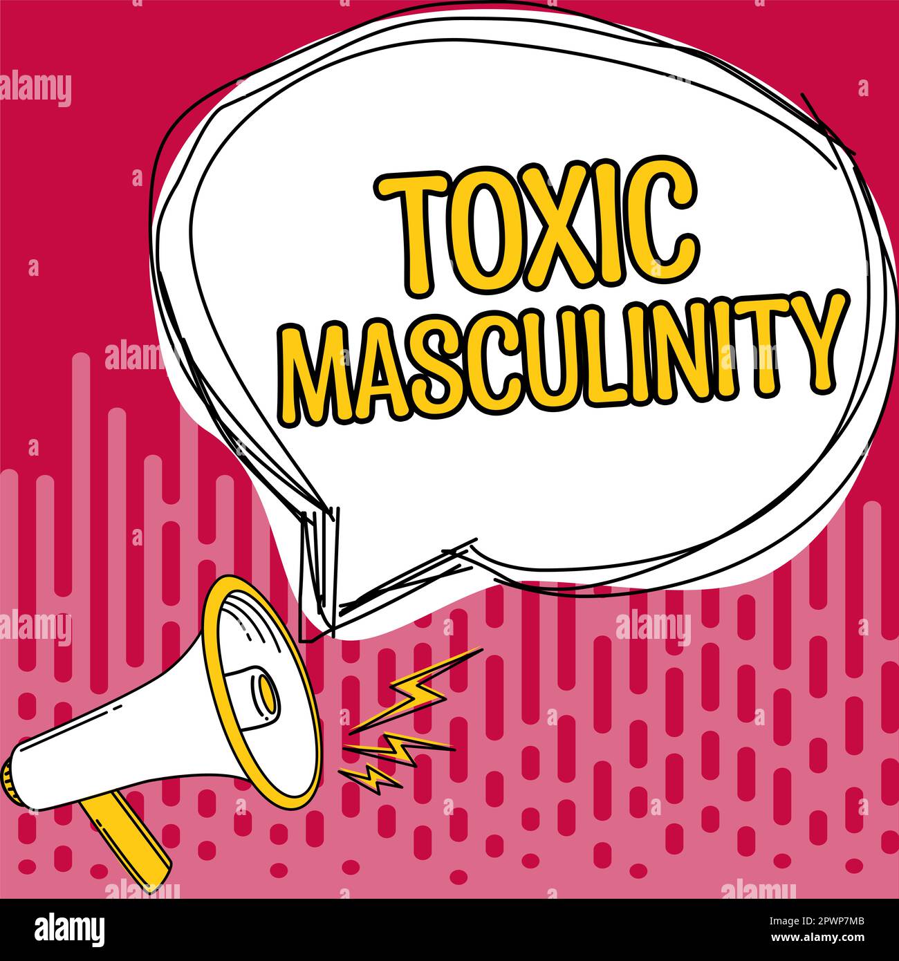 Hand writing sign Toxic Masculinity, Word for describes narrow ...