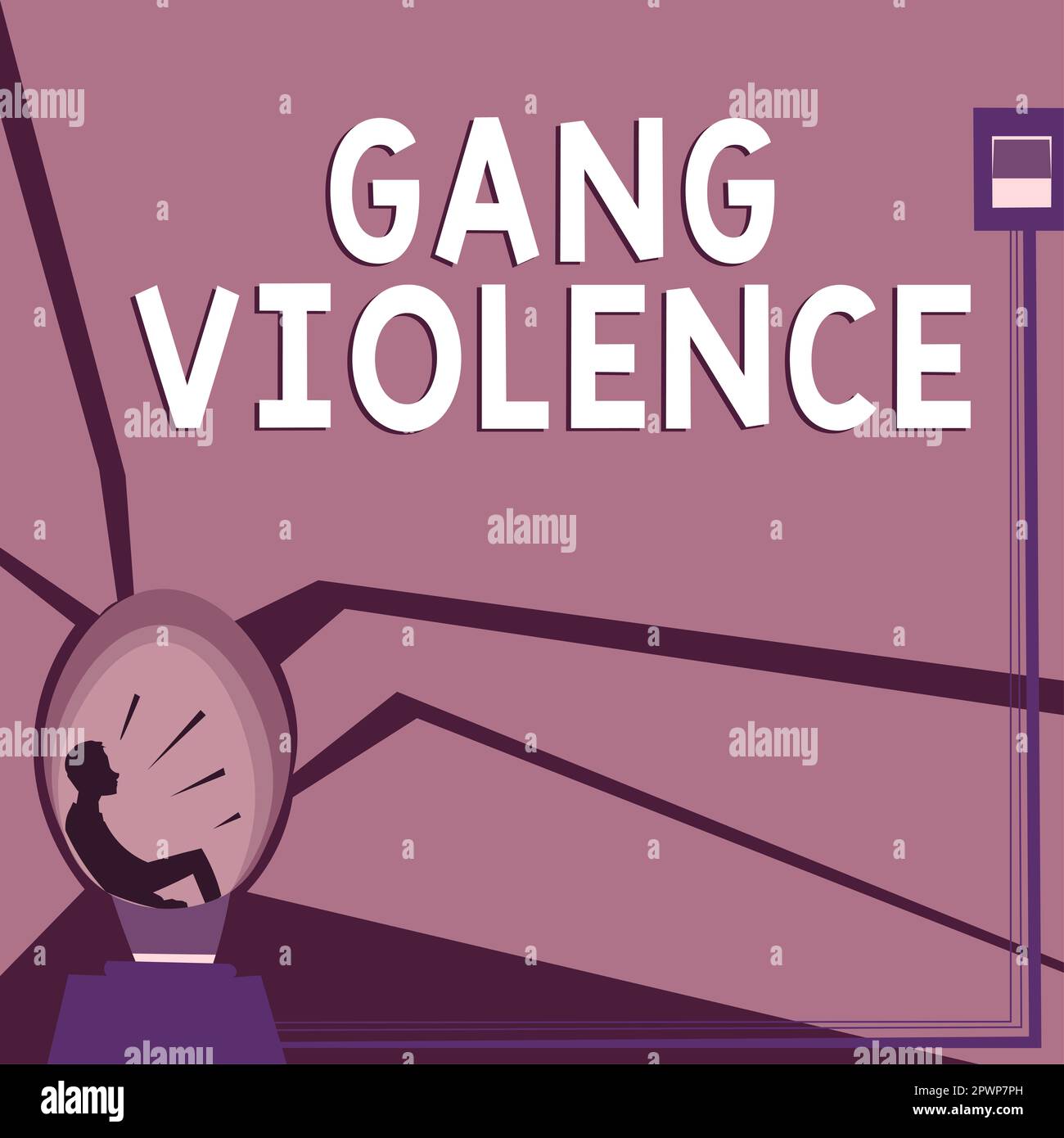 Writing displaying text Gang Violence, Business approach infringement ...