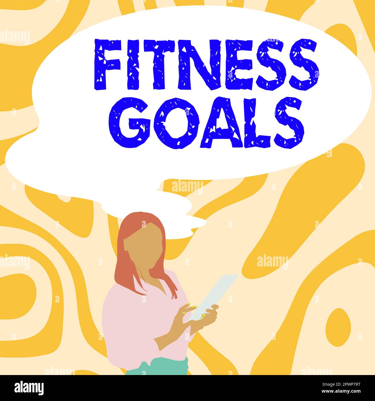 Text caption presenting Fitness Goals, Internet Concept Loose fat Build ...