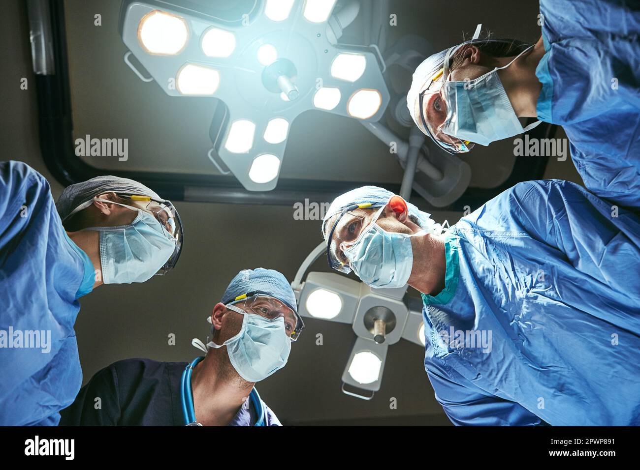 Teamwork is essential for a successful surgery. Low angle shot of ...