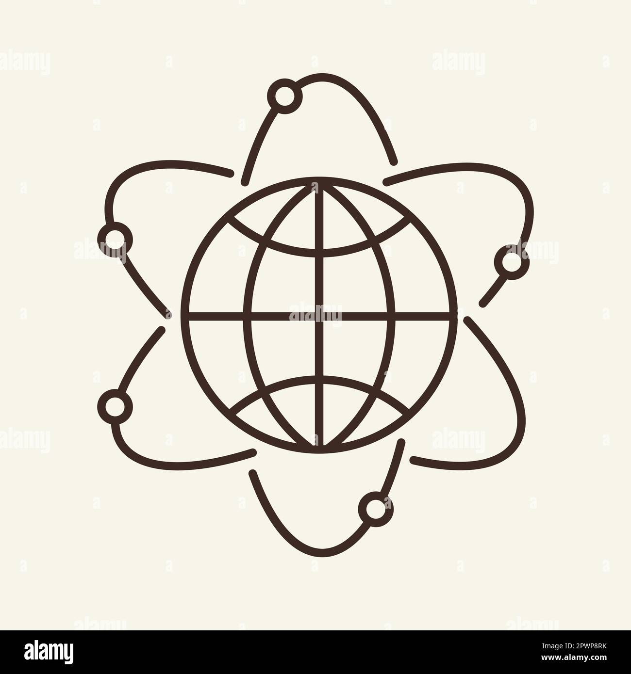 Globalization concept earth icon Stock Vector Images - Alamy