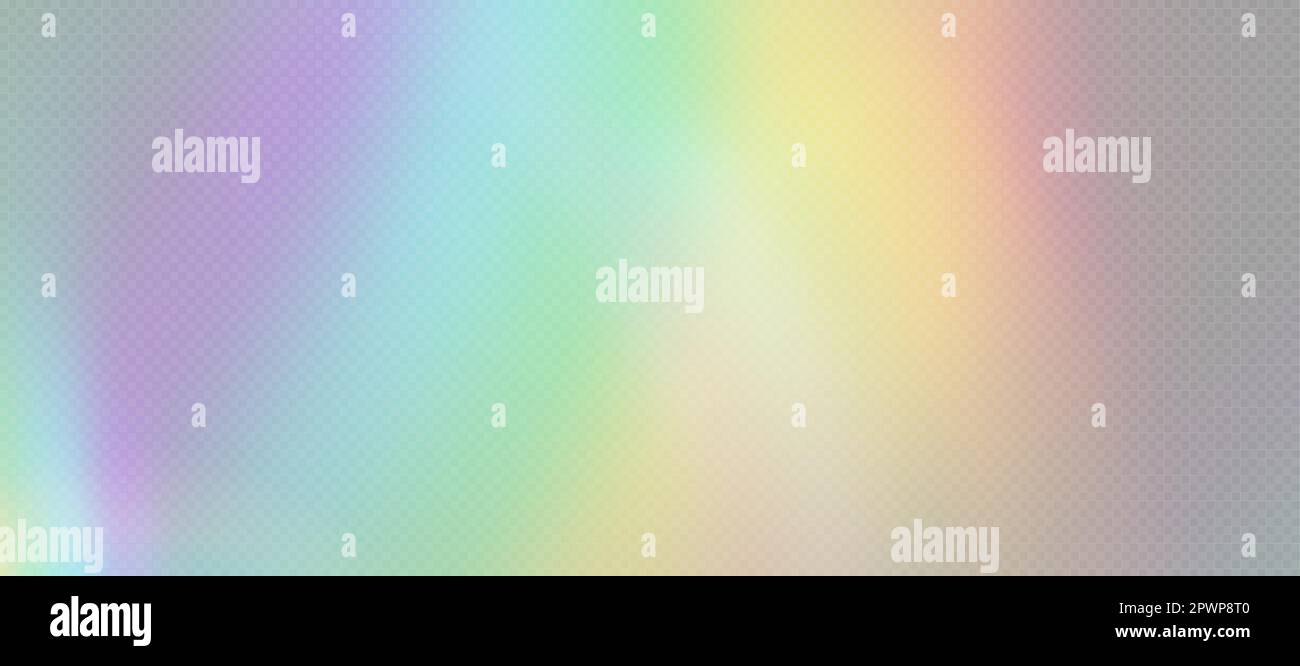 Rainbow refraction overlay, prism light effect, leak flare Stock Vector ...