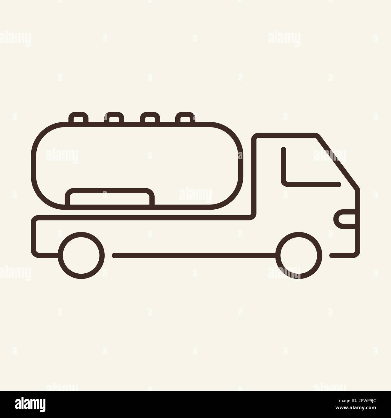 Water delivery truck line Stock Vector Images - Alamy
