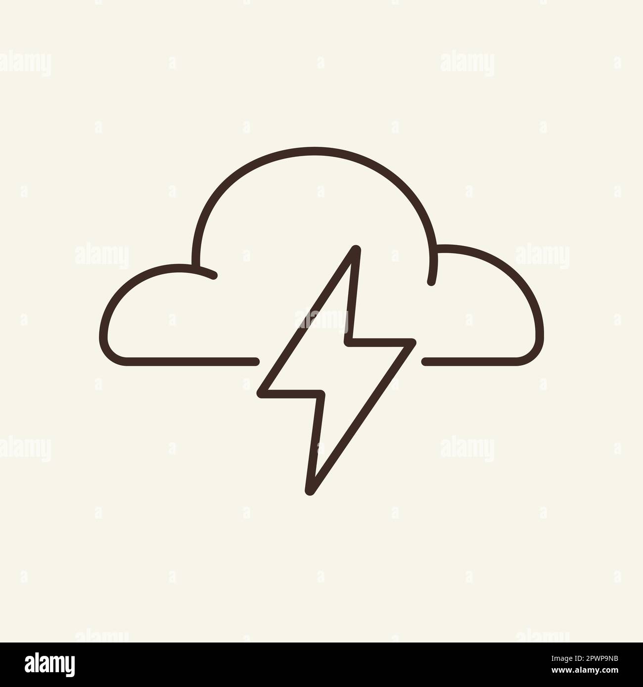 Lightning line icon Stock Vector Image & Art - Alamy