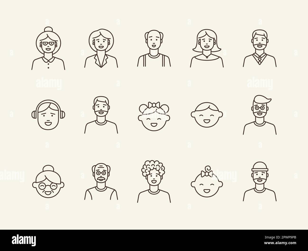 Smiling faces icons Stock Vector Image & Art - Alamy