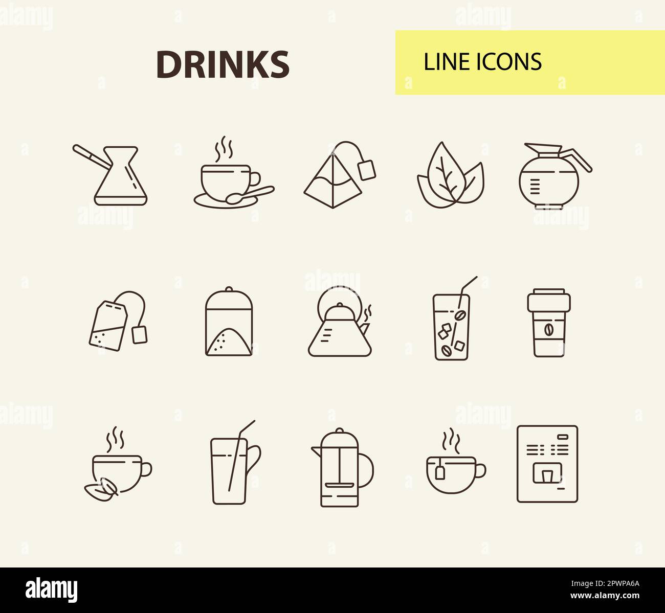 Minimal drinks Stock Vector Images - Alamy
