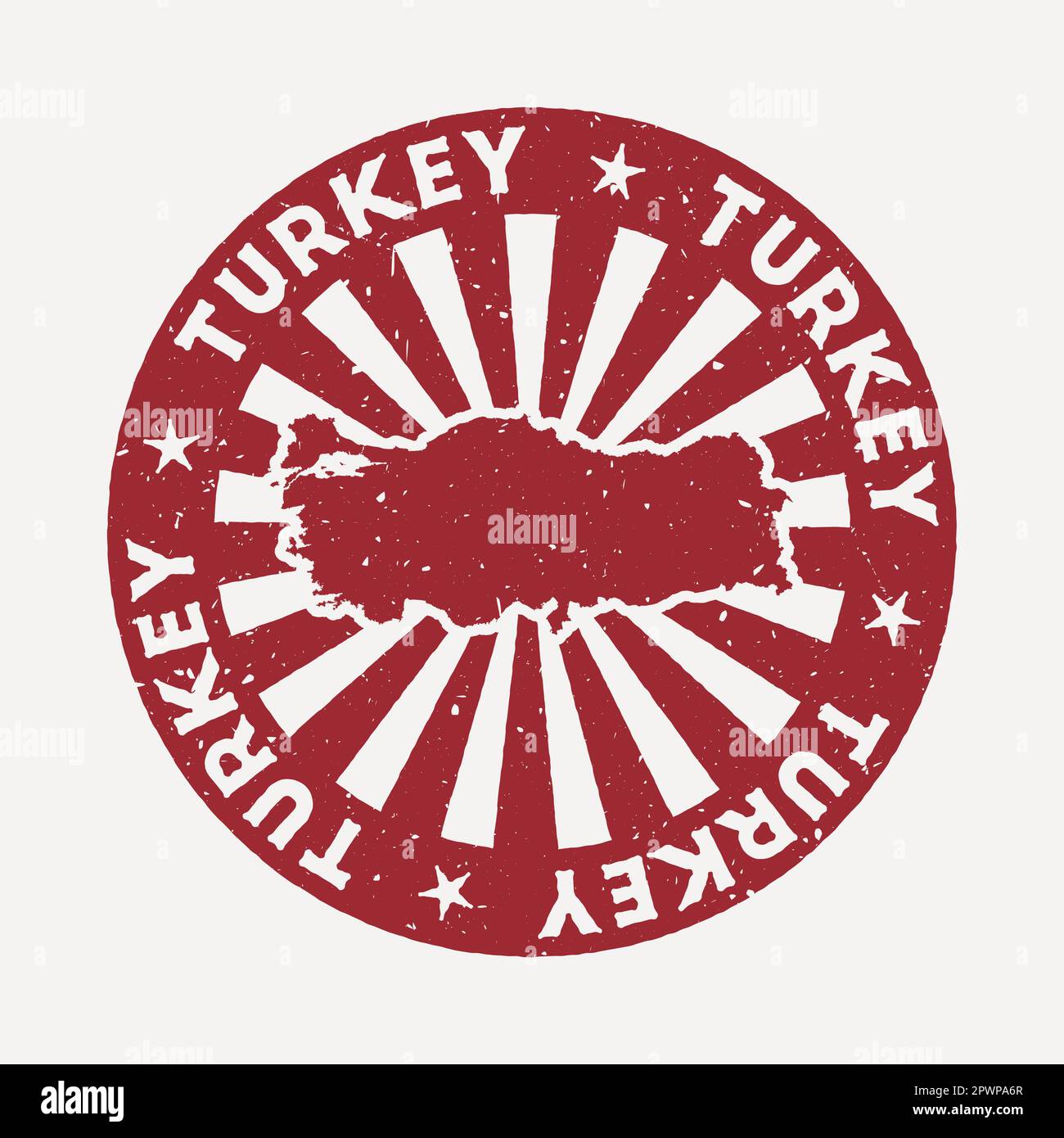 Turkey stamp. Travel red rubber stamp with the map of the country ...