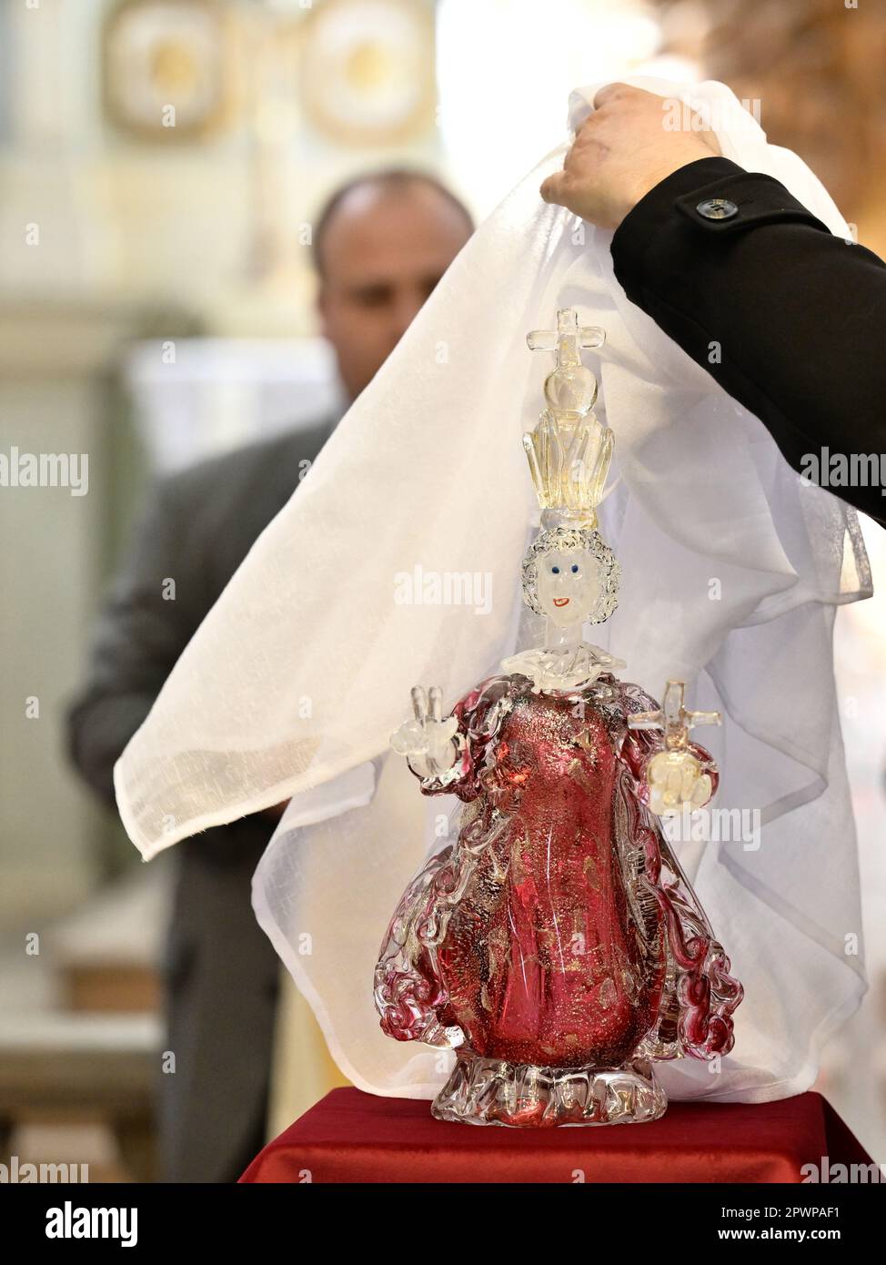 Glass Kunratice Jesuit by glass artist Jiri Pacink, blessed by Cardinal ...