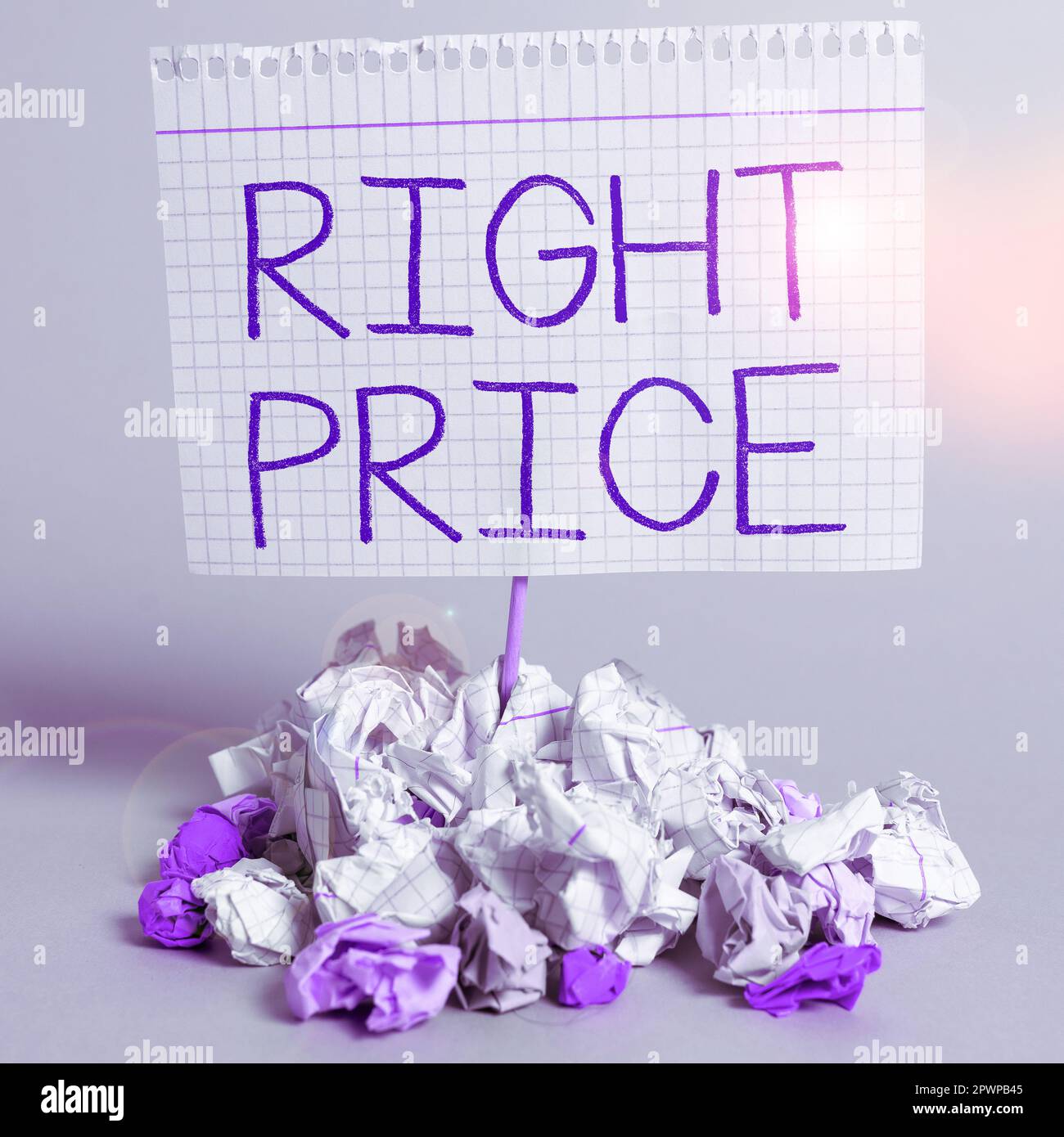 Sign displaying Right Price, Concept meaning the amount of money that ...