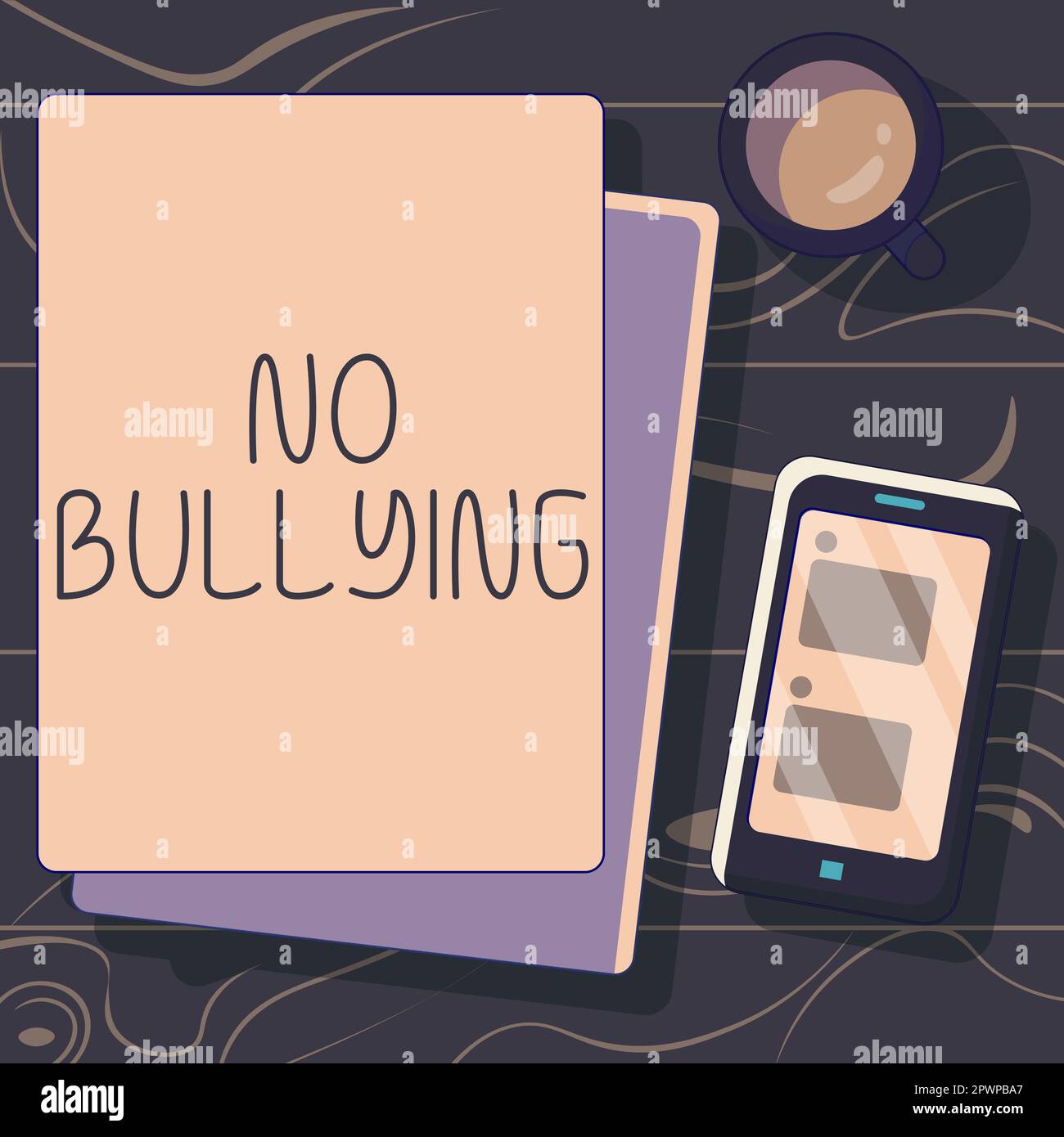 Writing displaying text No Bullying, Concept meaning stop aggressive ...
