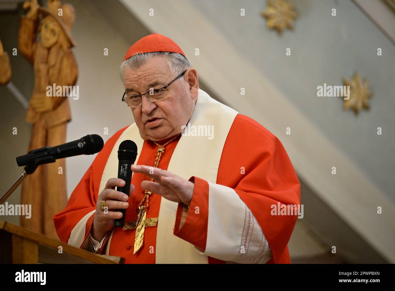 Cardinal Dominic Duka in the Church of the Exaltation of the Holy Cross ...