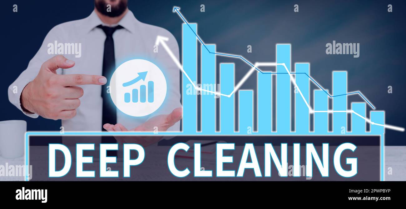 Inspiration showing sign Deep Cleaning, Conceptual photo an act of ...