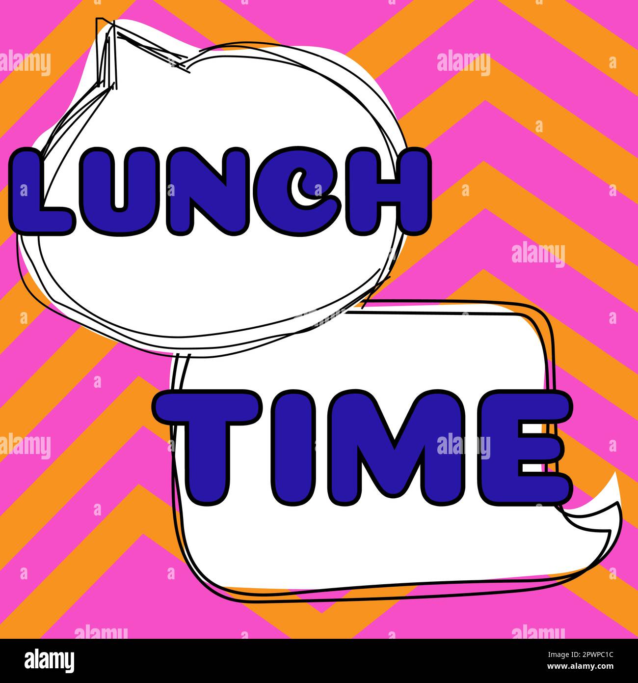 Conceptual display Lunch Time, Business idea Meal in the middle of the ...