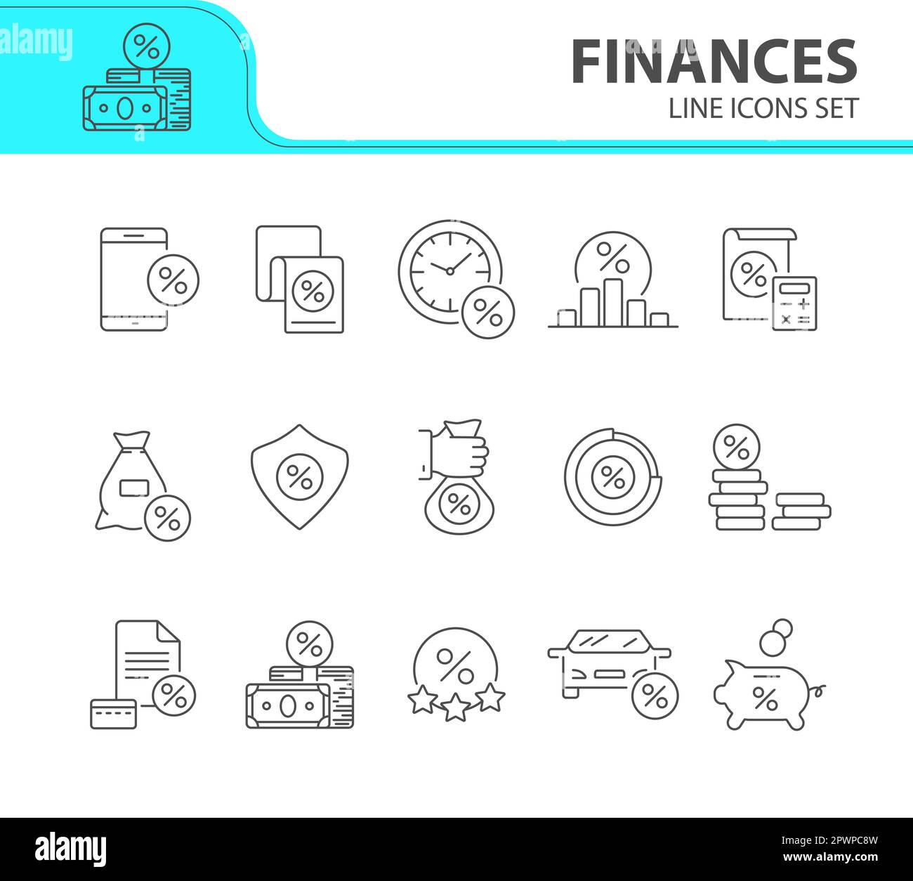 Finances icon set Stock Vector Image & Art - Alamy
