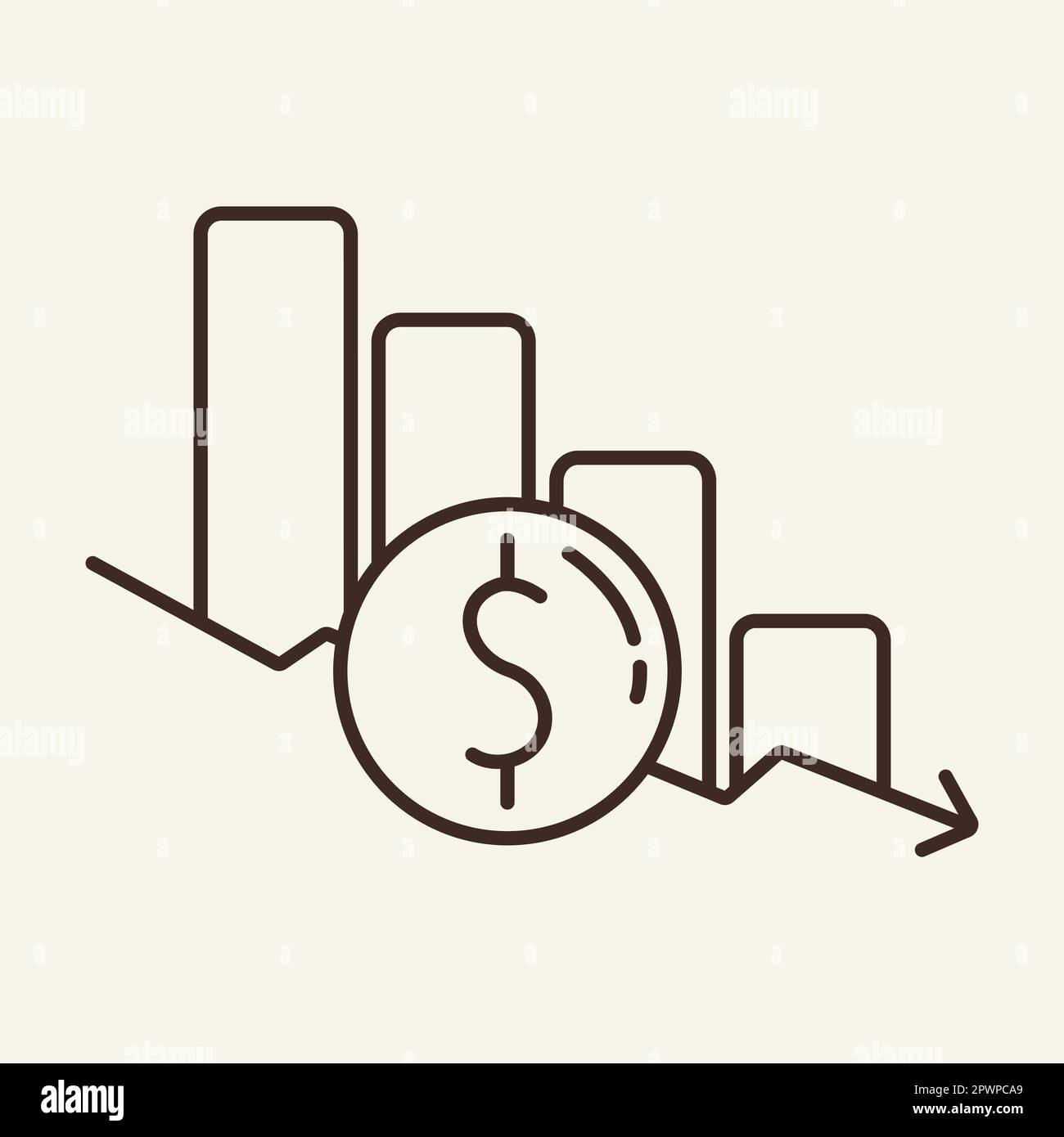 Falling downward trend Stock Vector Images - Alamy