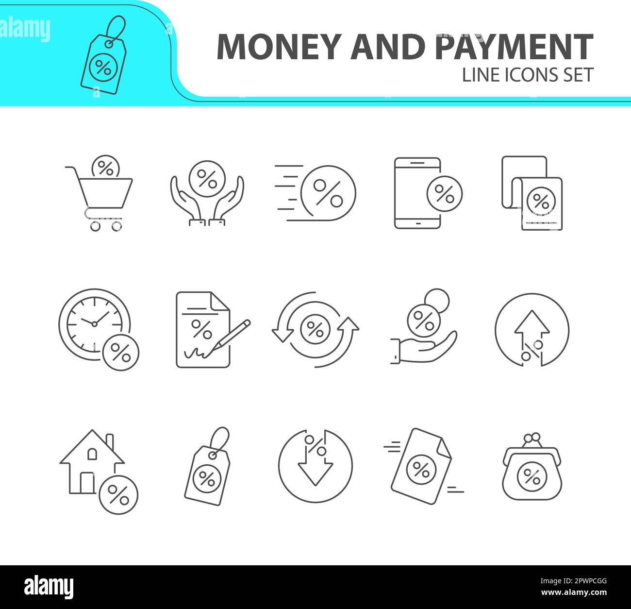 Money and payment icon set Stock Vector Image & Art - Alamy