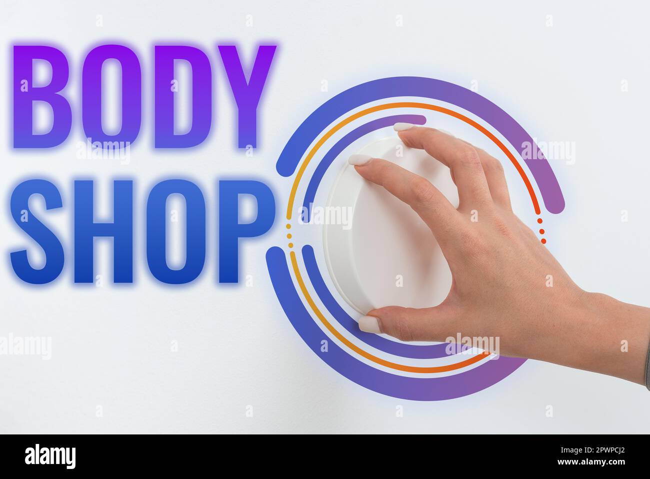 Sign displaying Body Shop, Concept meaning a shop where automotive ...