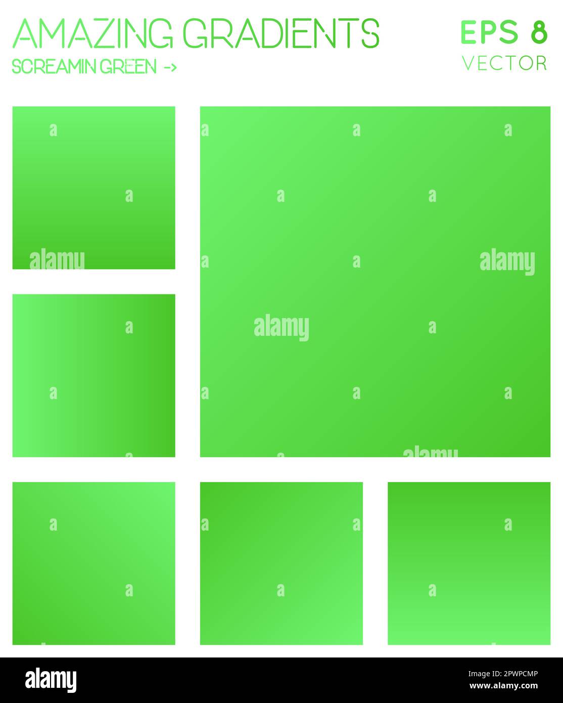 Colorful gradients in screaming green color tones. Lively gradient ...