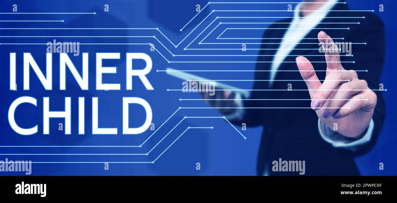 Text caption presenting Inner Child, Concept meaning the childlike ...