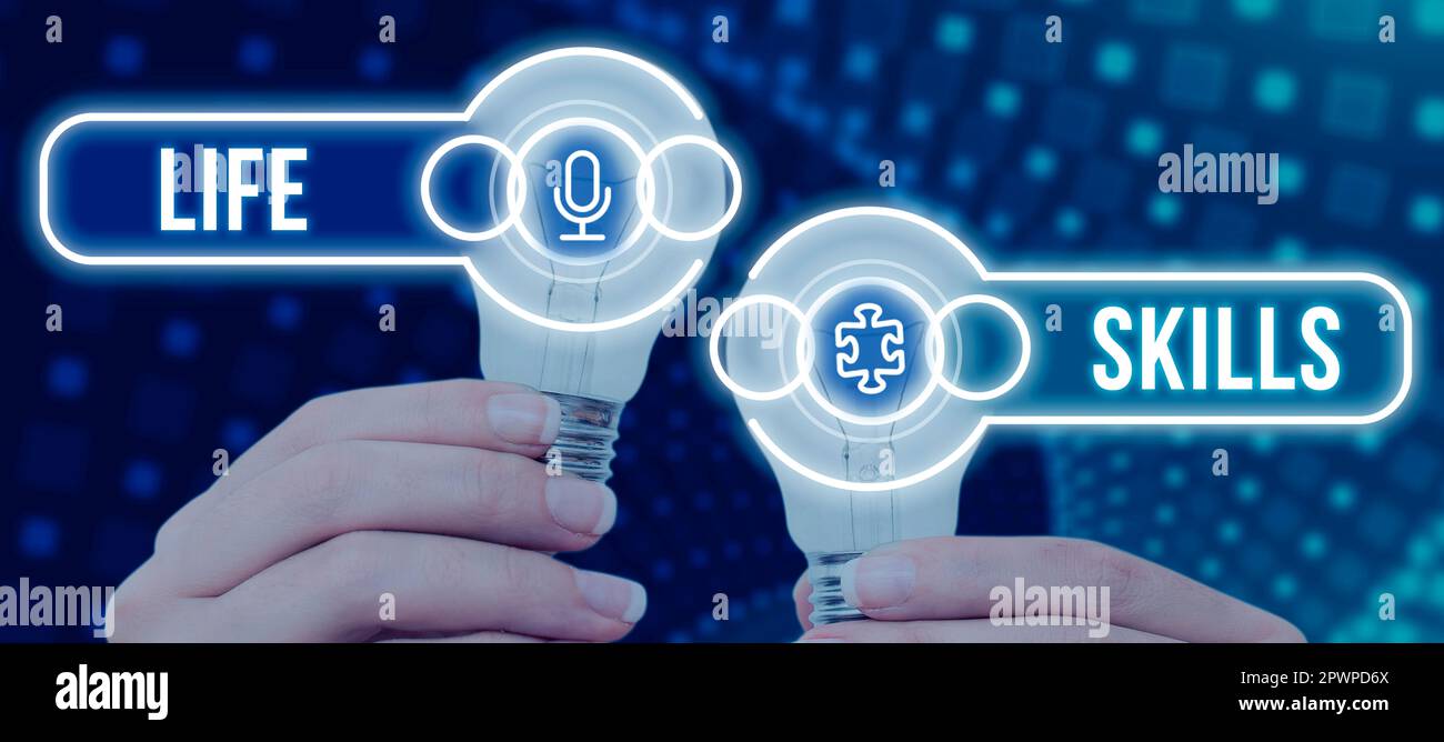 Sign displaying Life Skills, Conceptual photo that is necessary or ...