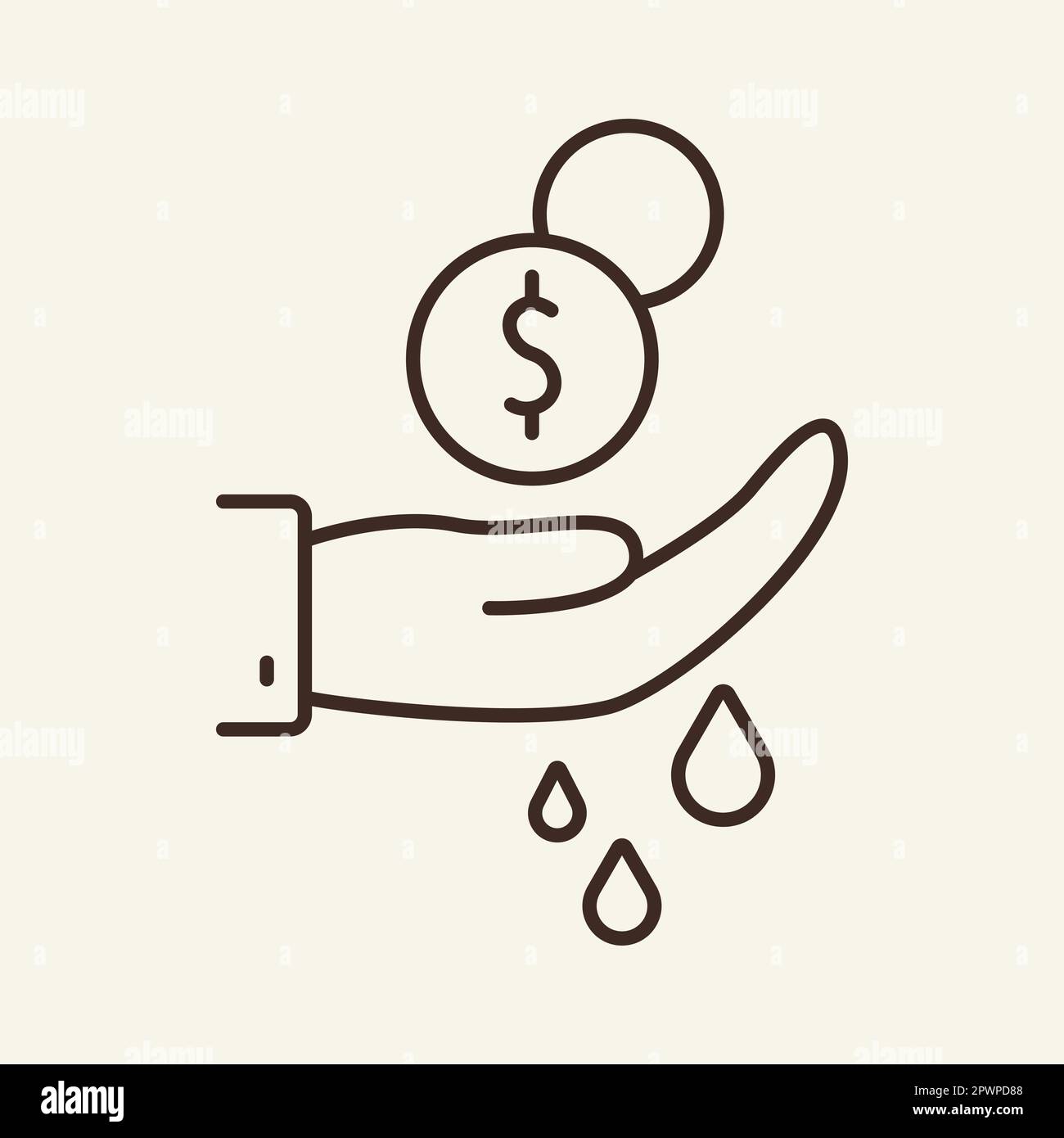 Money like water line icon Stock Vector Image & Art - Alamy