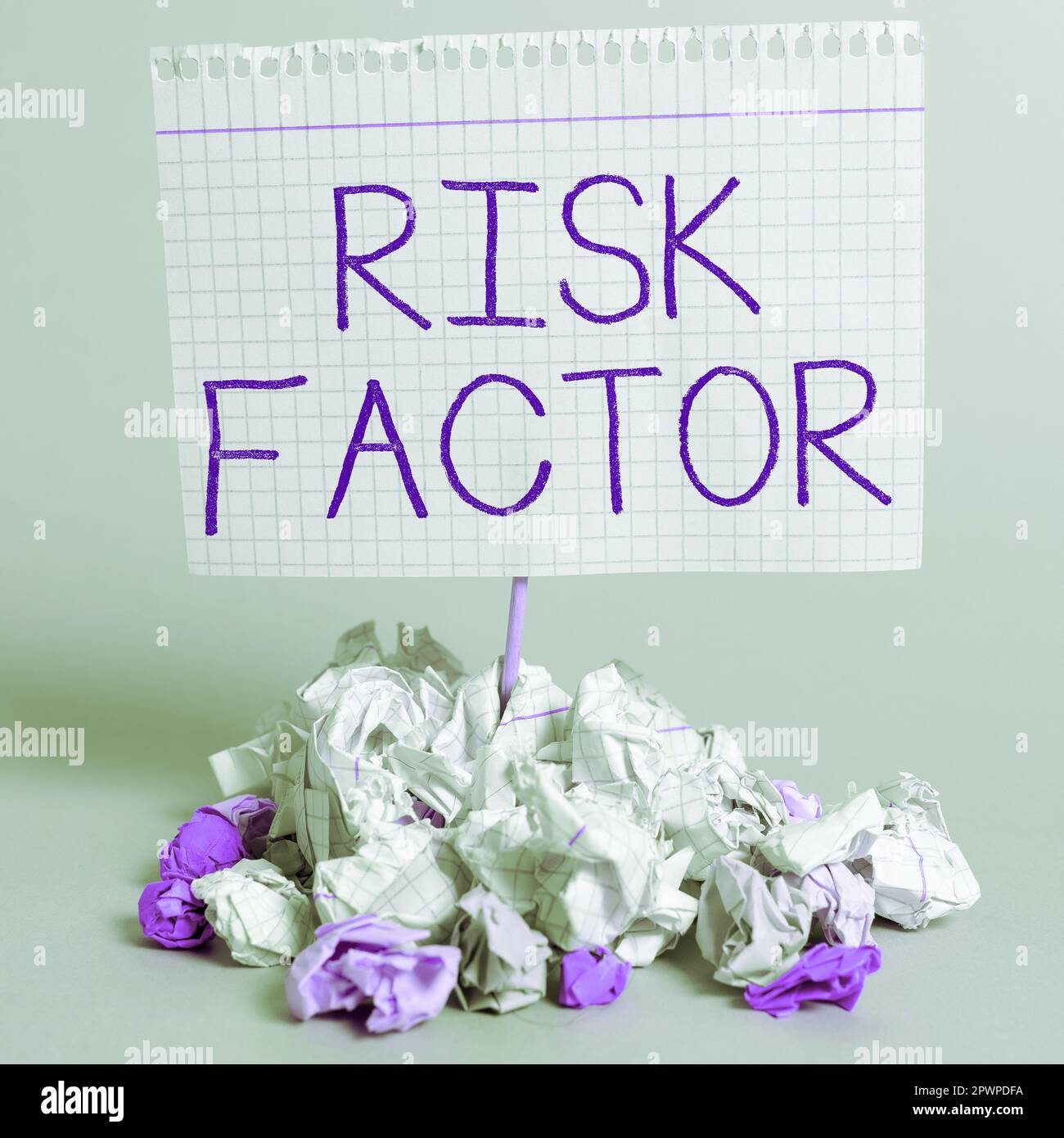 Text sign showing Risk Factor, Conceptual photo Something that rises ...