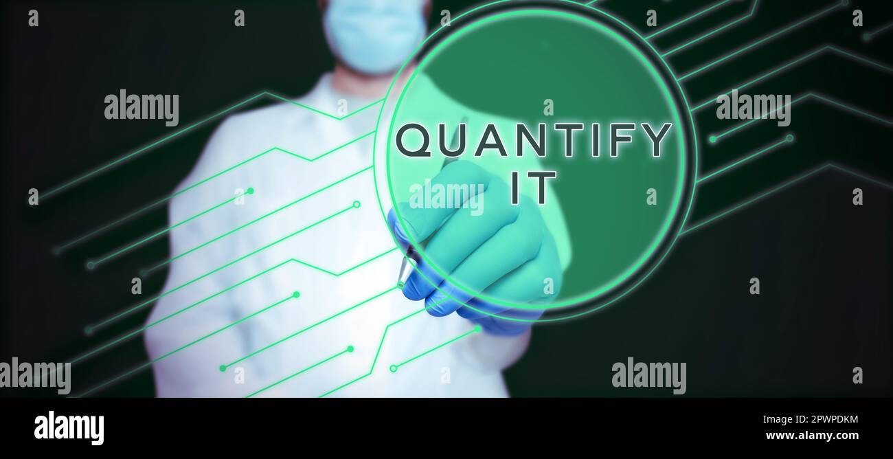 Inspiration showing sign Quantify It, Business showcase Measure the ...