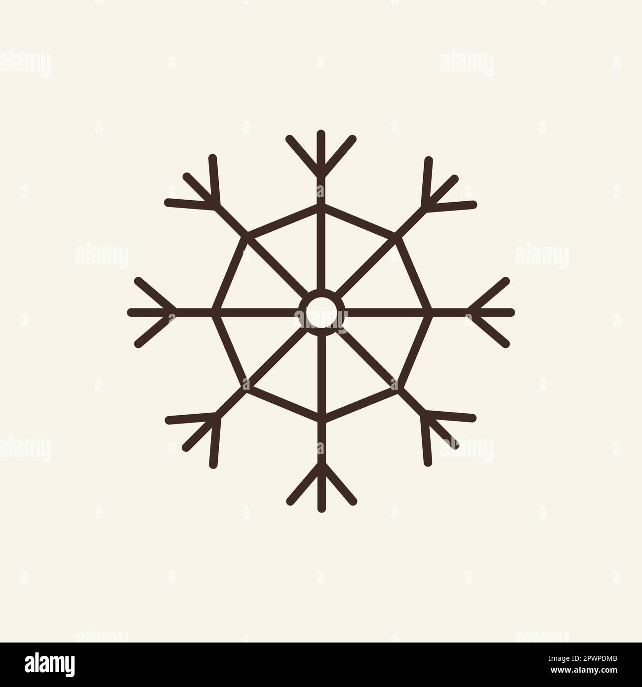 Snowflake line icon Stock Vector Image & Art - Alamy