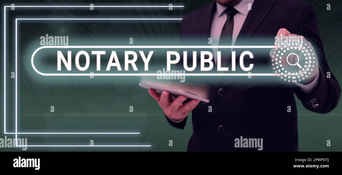 Writing displaying text Notary Public, Word for Legality Documentation ...