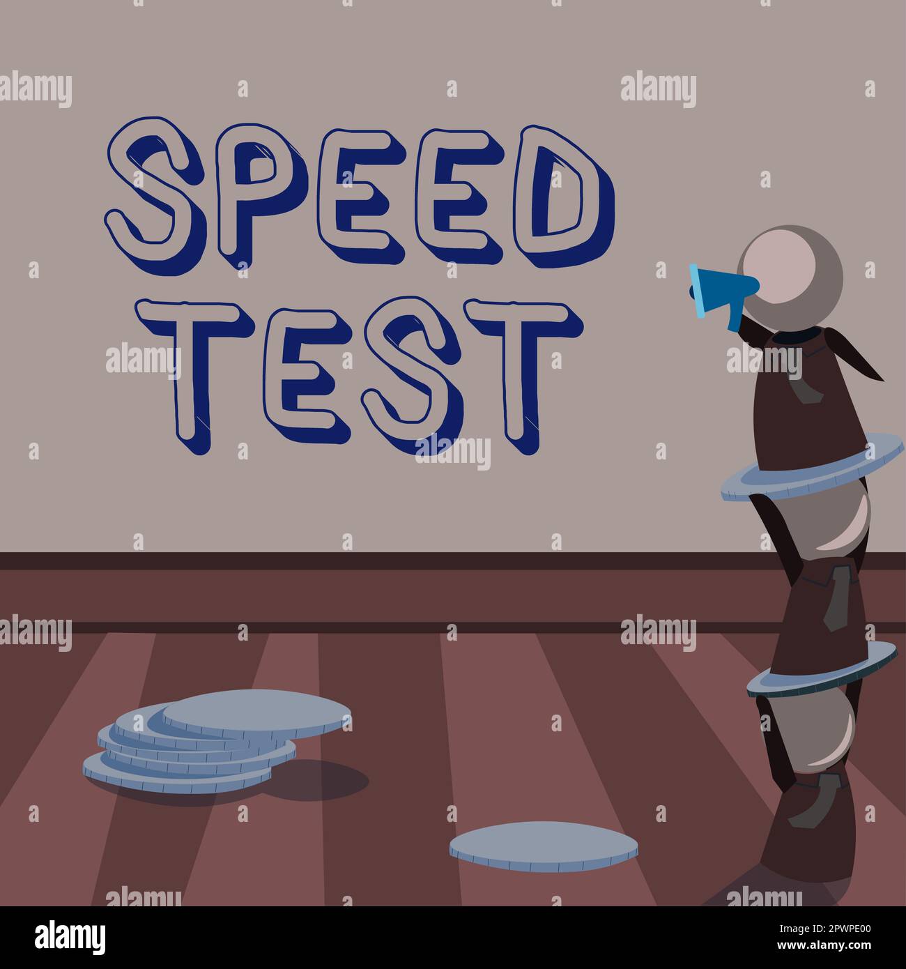 Text caption presenting Speed Test, Conceptual photo psychological test ...
