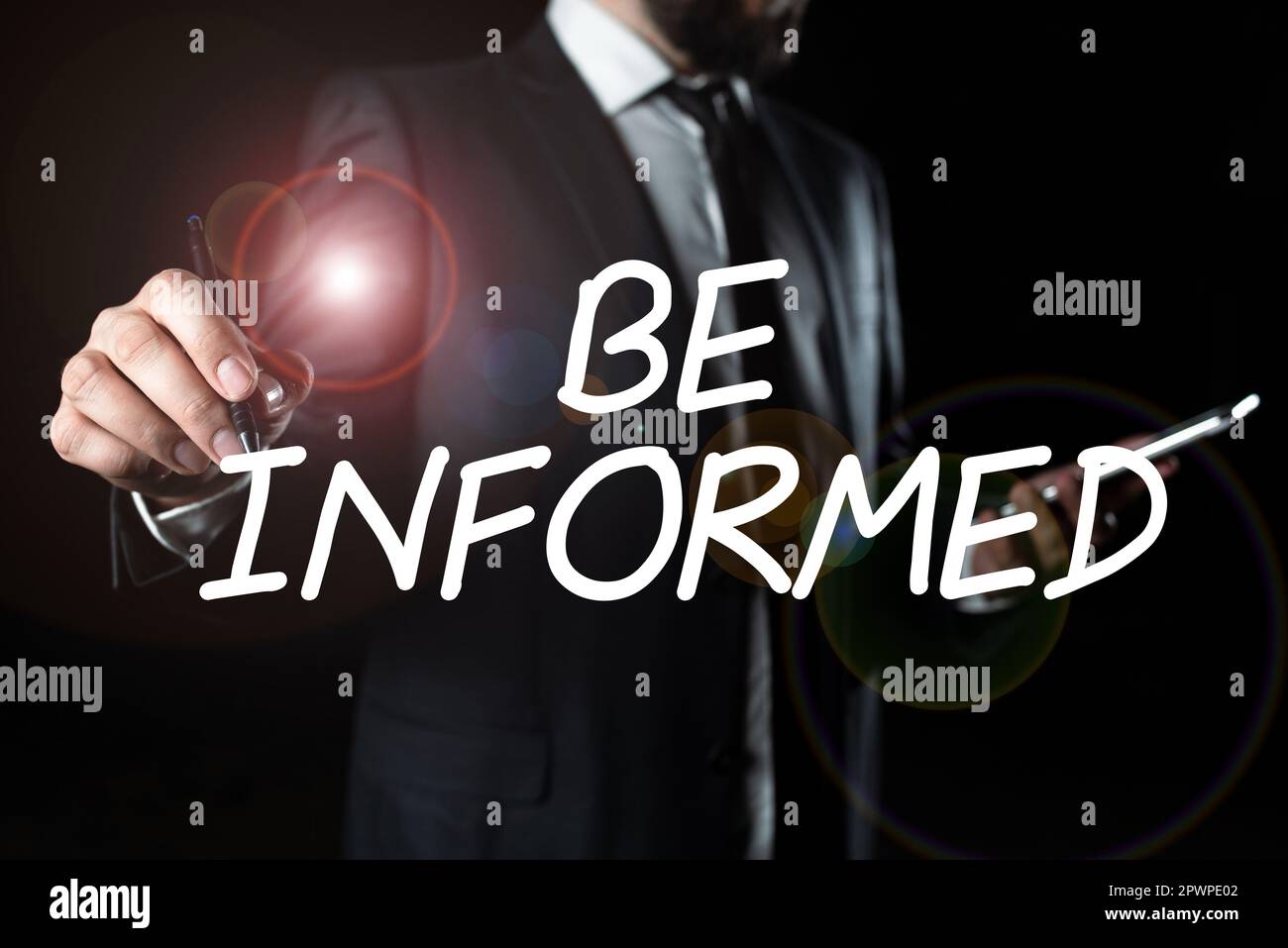 Text caption presenting Be Informed, Business concept having or showing ...