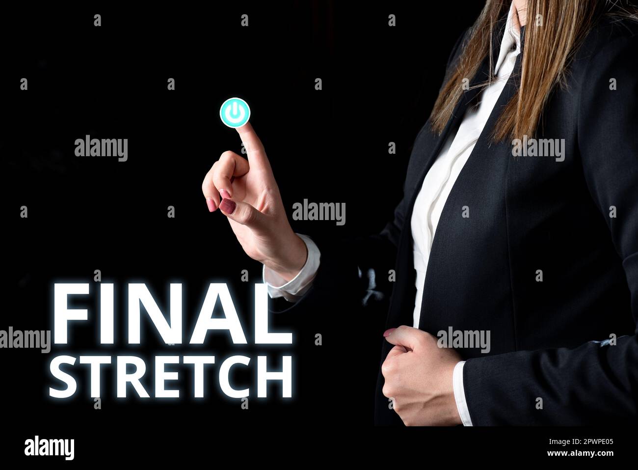 Conceptual caption Final Stretch, Business overview Last Leg Concluding Round Ultimate Stage ...