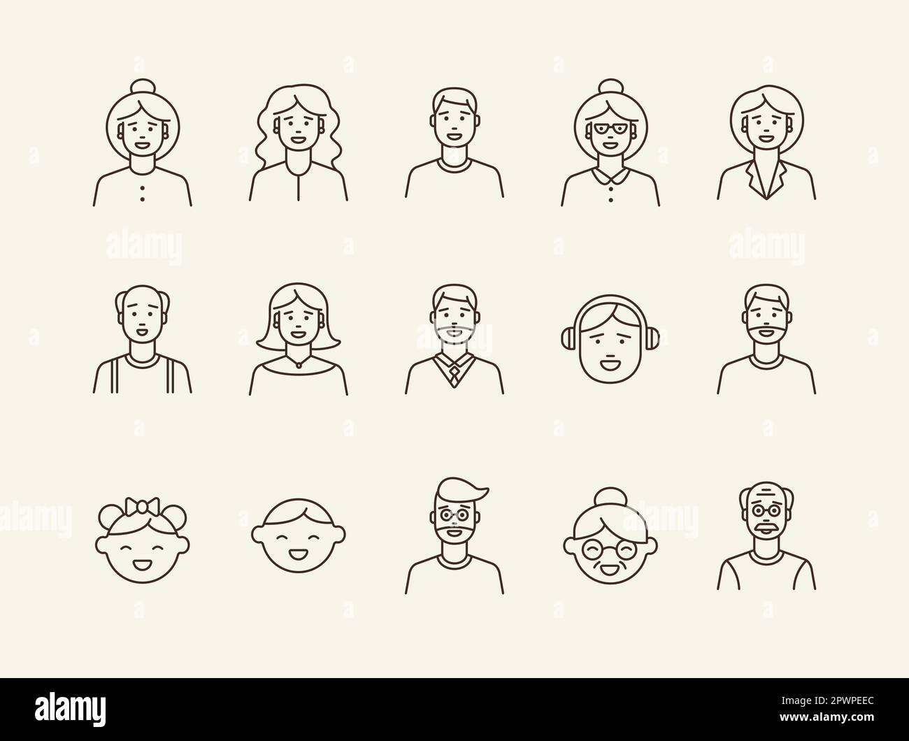 Happy people icons Stock Vector Image & Art - Alamy
