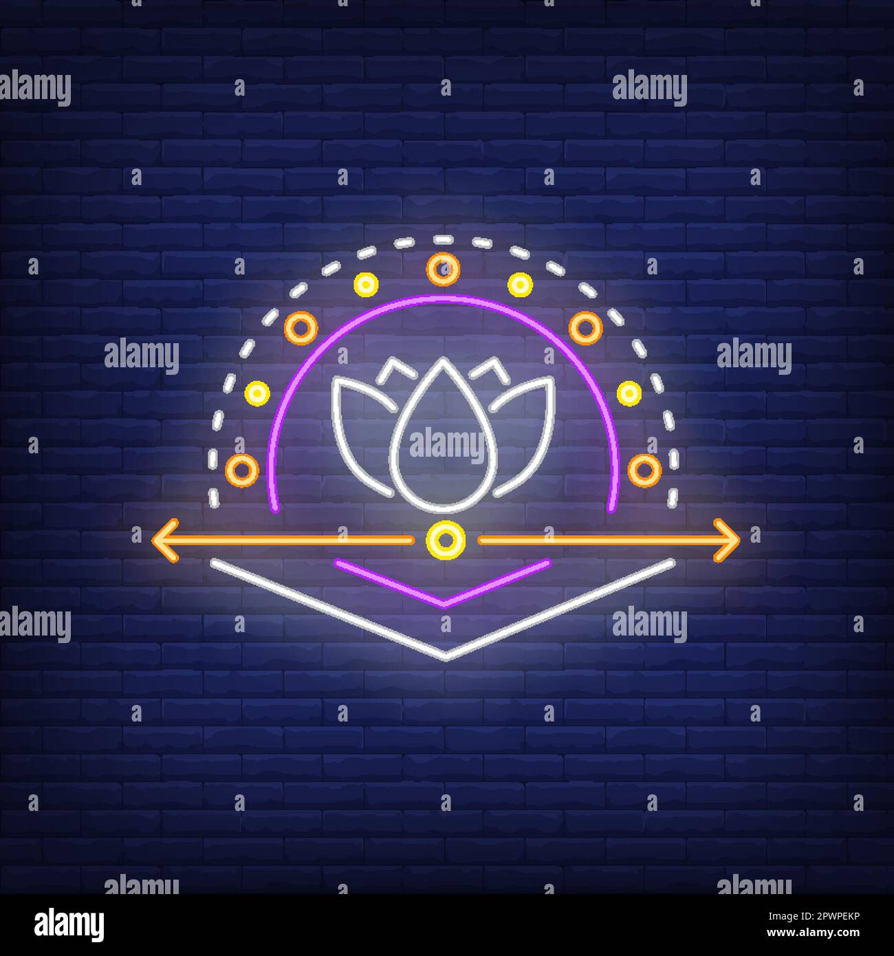 Shining lotus flower neon sign Stock Vector Image & Art - Alamy