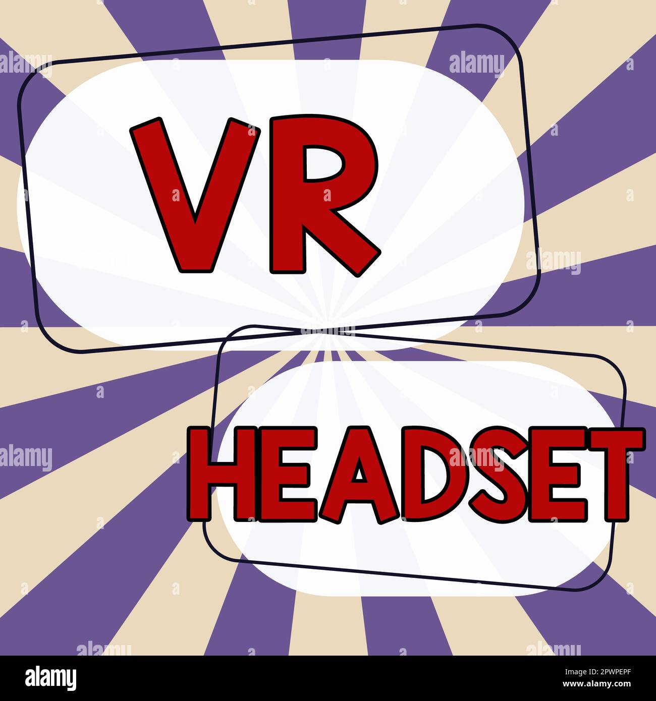 Text showing inspiration Vr Headset, Word Written on head-mounted ...