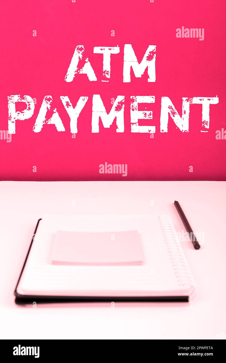 Inspiration showing sign Atm Payment, Business overview Cashless ...