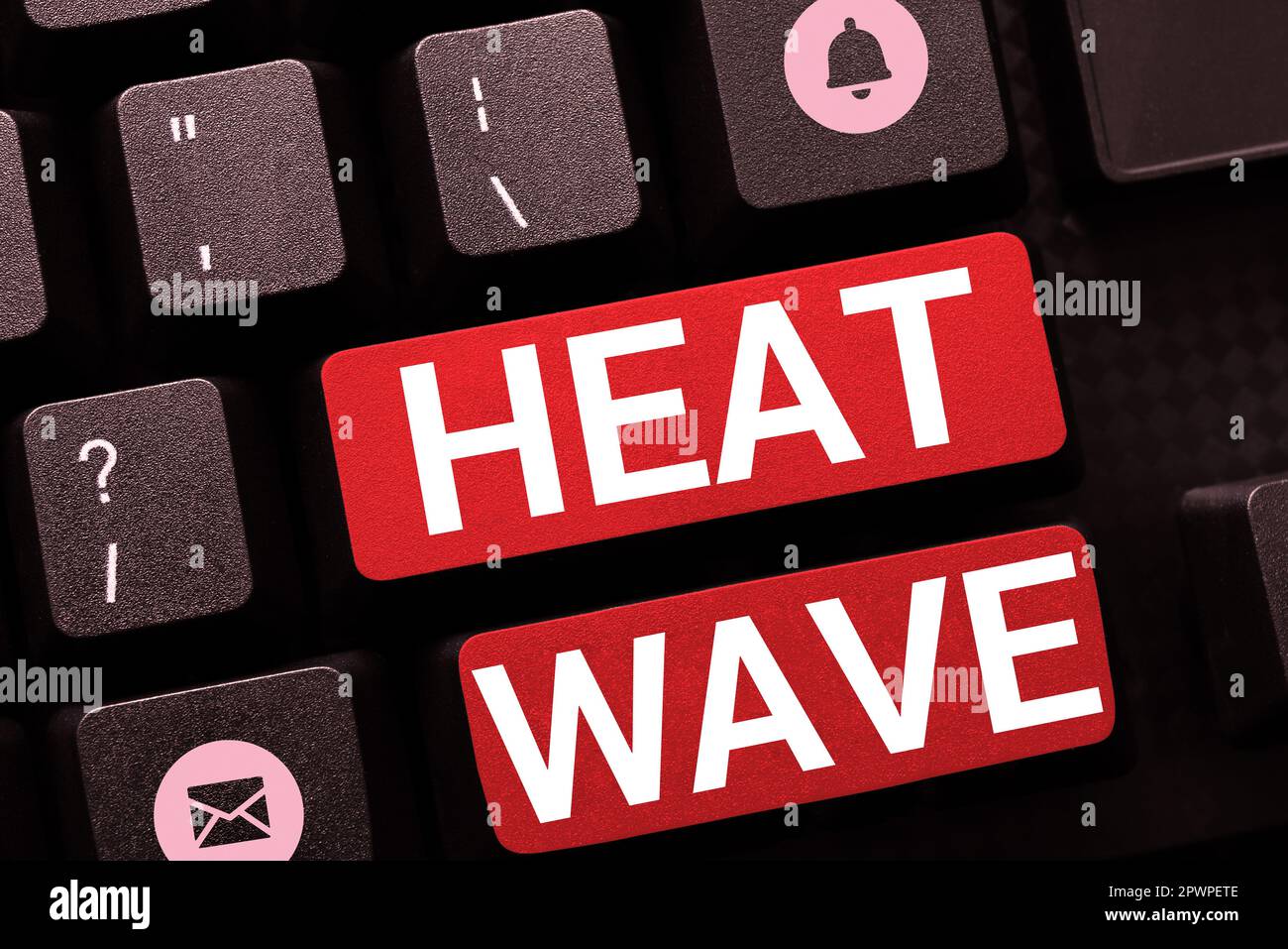 Text sign showing Heat Wave, Concept meaning a prolonged period of ...