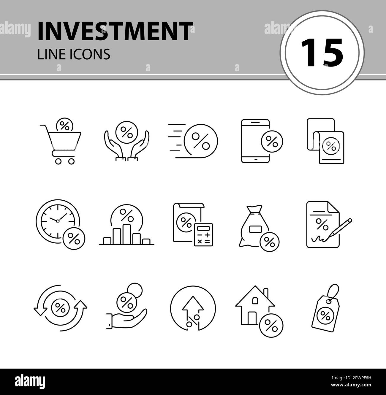 Investment icon set Stock Vector Image & Art - Alamy