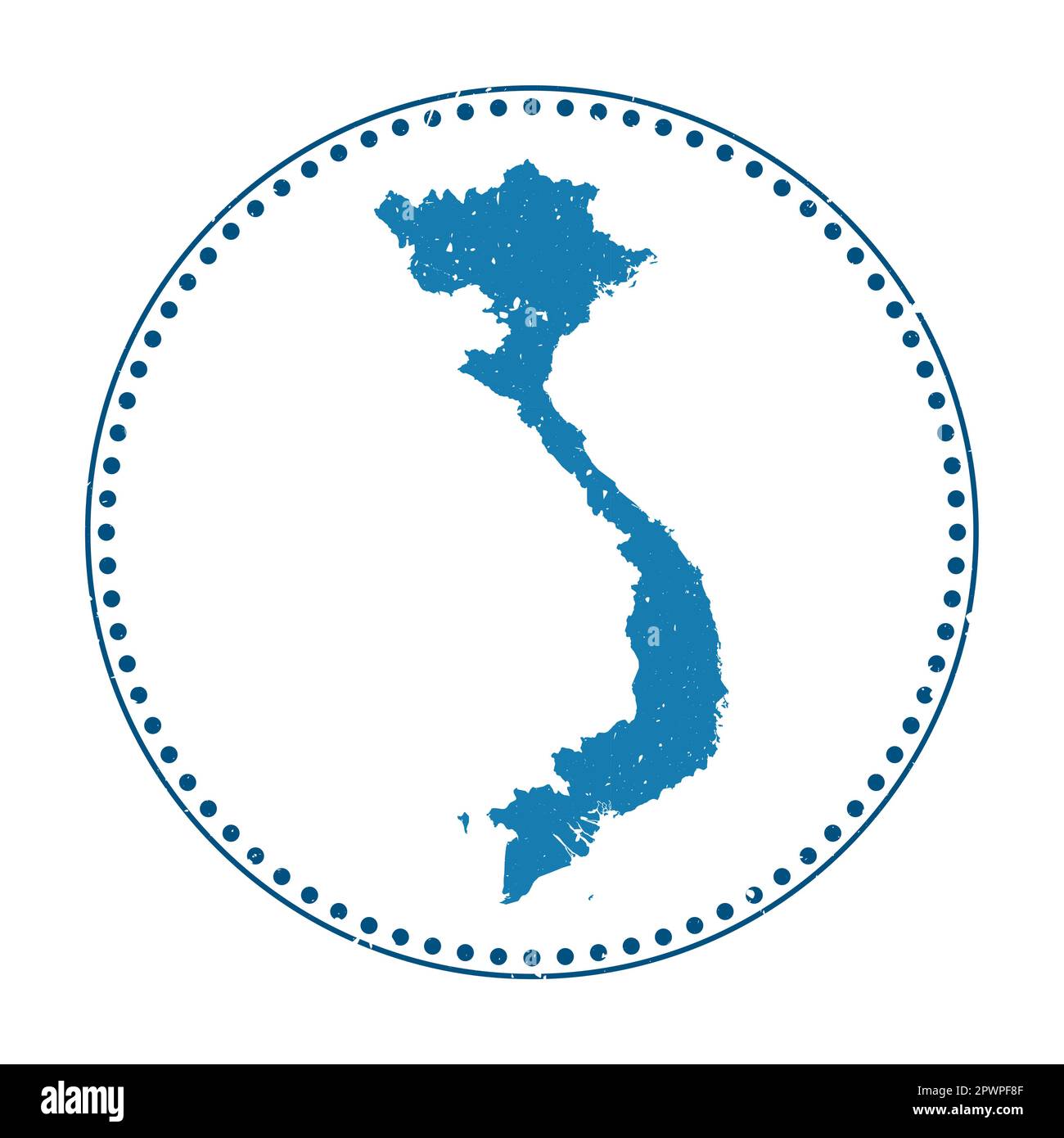Vietnam sticker. Travel rubber stamp with map of country, vector ...