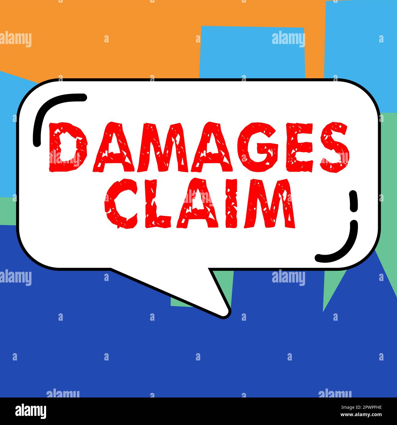 Hand writing sign Damages Claim, Concept meaning Demand Compensation ...