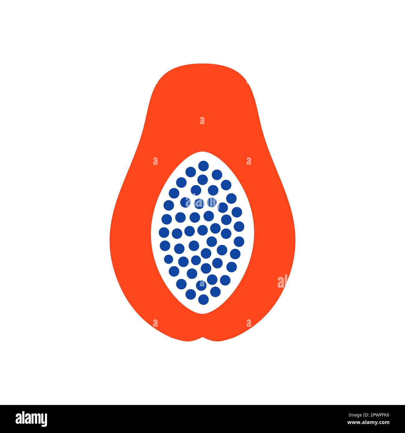 Papaya tropical fruit vector glyph icon. Graph symbol for food and ...