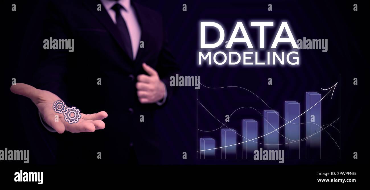 Inspiration showing sign Data Modeling, Business concept process of transferring data between ...