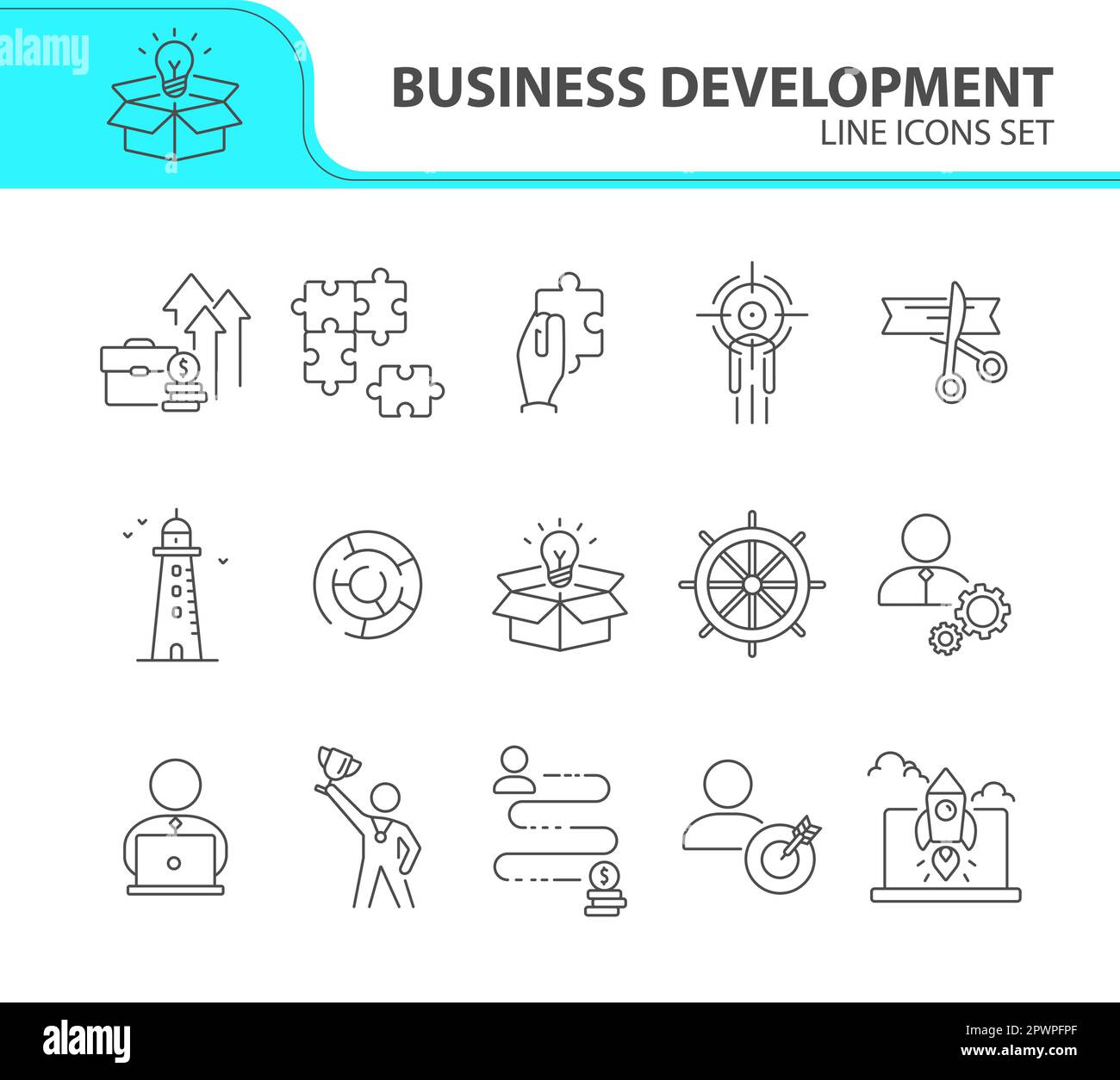 Business development icon set Stock Vector Image & Art - Alamy