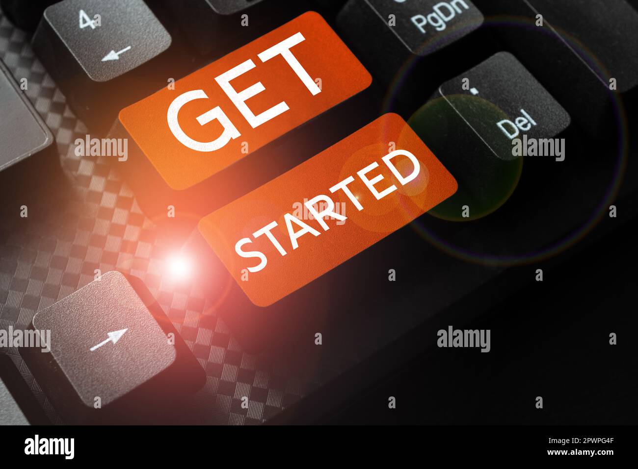 Text caption presenting Get Started, Conceptual photo asking someone to begin task endeavour or ...