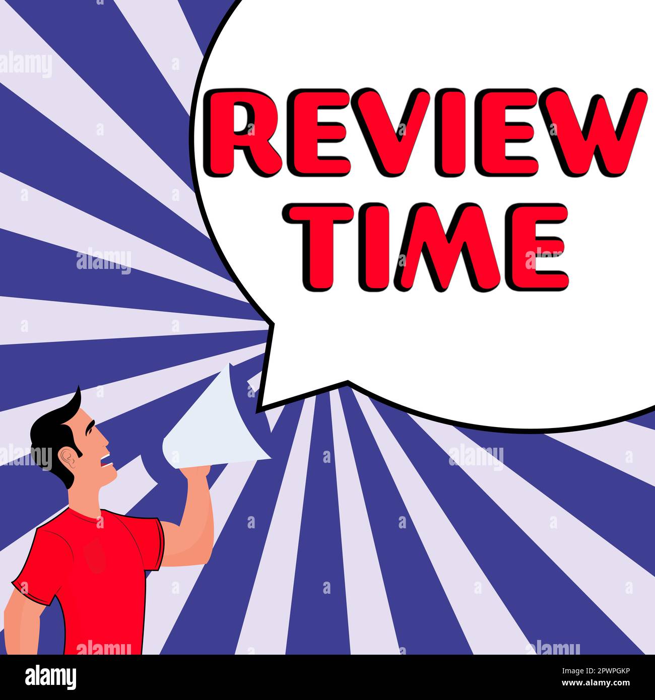 Conceptual display Review Time, Business overview situation or system ...