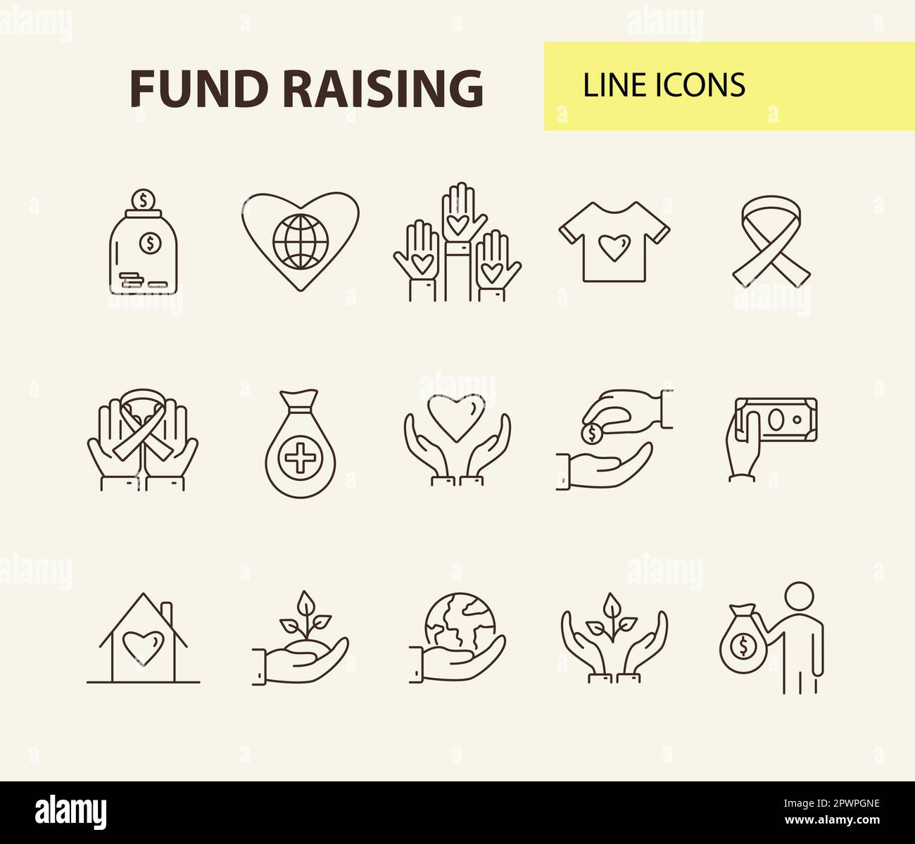 Fund raising icons Stock Vector Image & Art - Alamy
