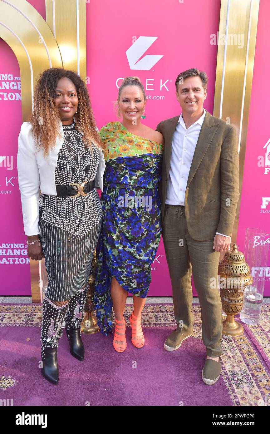 MIAMI, FL - APRIL 29: (L-R) Mary Spio, Whitney Kroenke Silverstein and ...