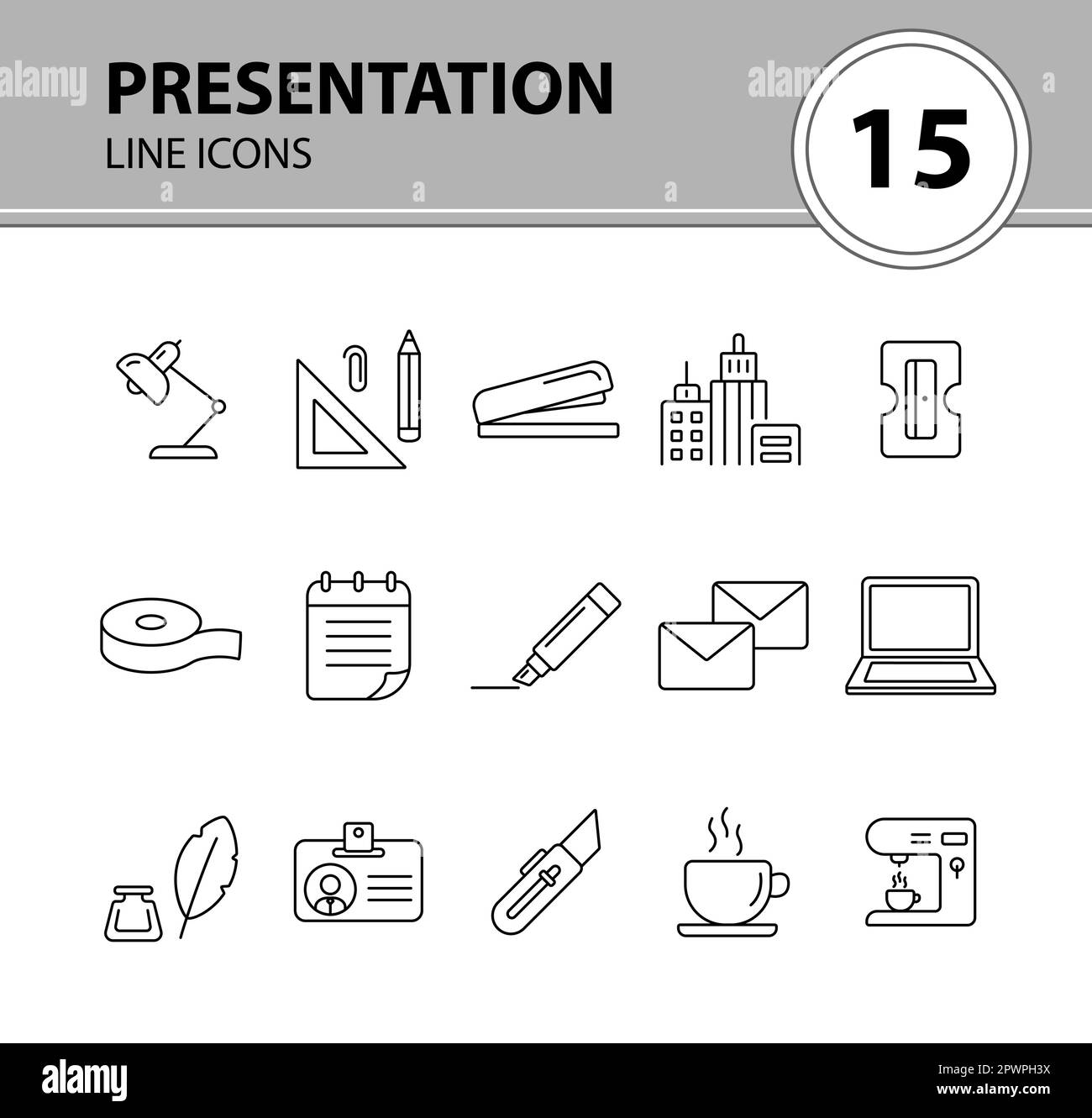 Presentation icon set Stock Vector Image & Art - Alamy